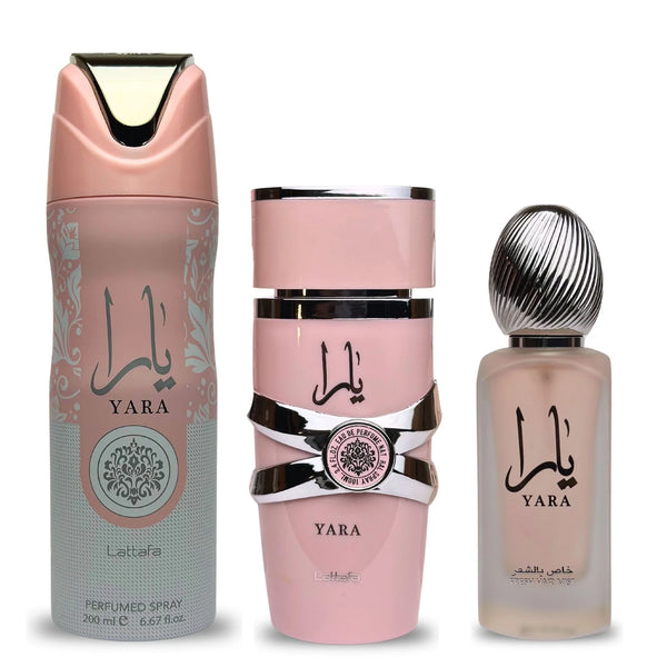 Yara pink gift set 3pcs – Hayaati Parfums